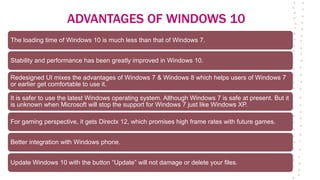 Operating System - Microsoft Windows 10 | PPTX