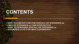 Operating System - Microsoft Windows 10 | PPTX
