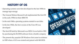 Operating System - Microsoft Windows 10 | PPTX