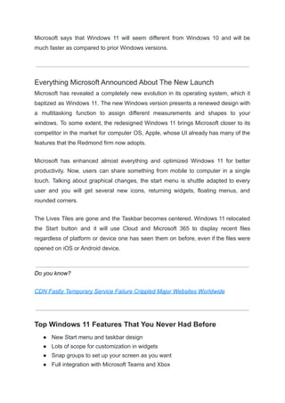 Microsoft Windows 11 Launched Officially _ This is You Must Know About ...