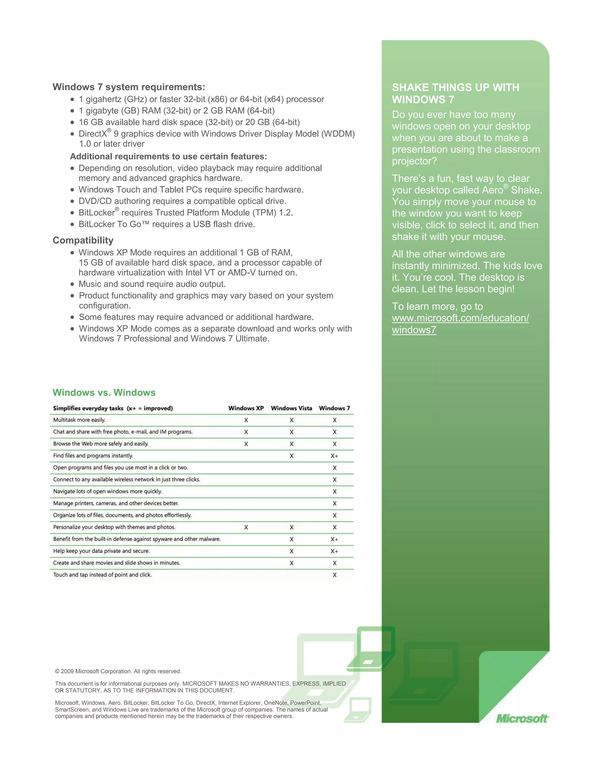 Microsoft - Windows 7 | PDF