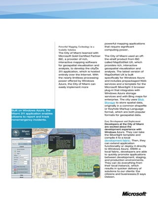 Microsoft Windows Azure - City Government Of Miami Improves Service ...