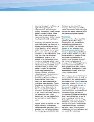 Microsoft Windows Azure - Kelly Blue Book Case Study | PDF
