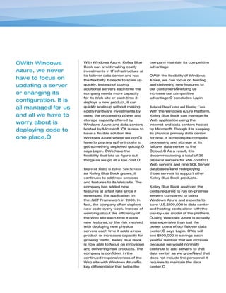 Microsoft Windows Azure - Kelly Blue Book Case Study | DOC