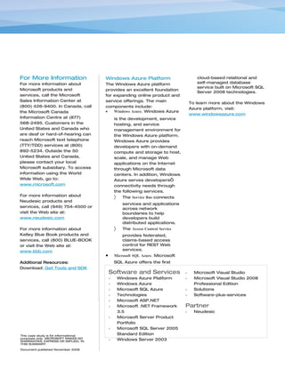 Microsoft Windows Azure - Kelly Blue Book Case Study | DOC