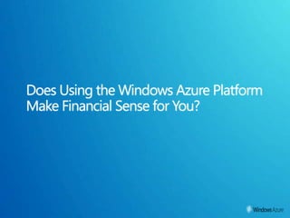 Microsoft Windows Azure - Questions For ISVs Presentation | PPTX