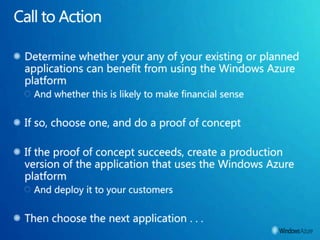 Microsoft Windows Azure - Questions For ISVs Presentation | PPTX