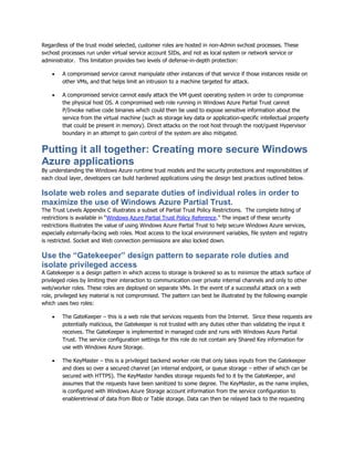 Microsoft Windows Azure - Security Best Practices for Developing ...
