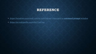 Microsoft windows command prompt | PPTX