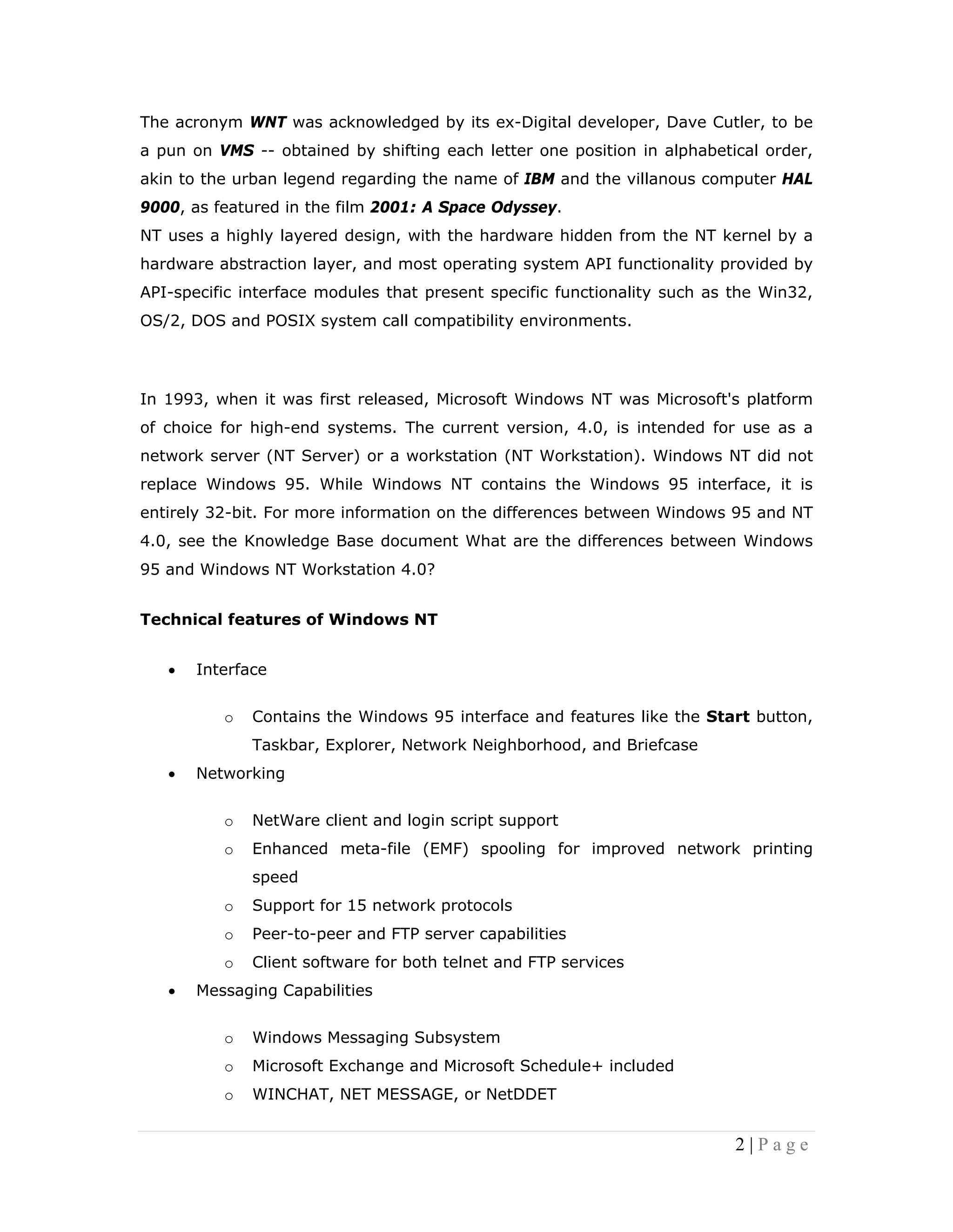 Microsoft Windows Nt | PDF