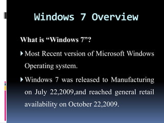 Microsoft windows operating concept | PPT