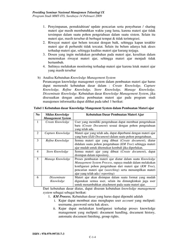 ANALISIS DAN DESAIN KNOWLEDGE MANAGEMENT SYSTEM | PDF