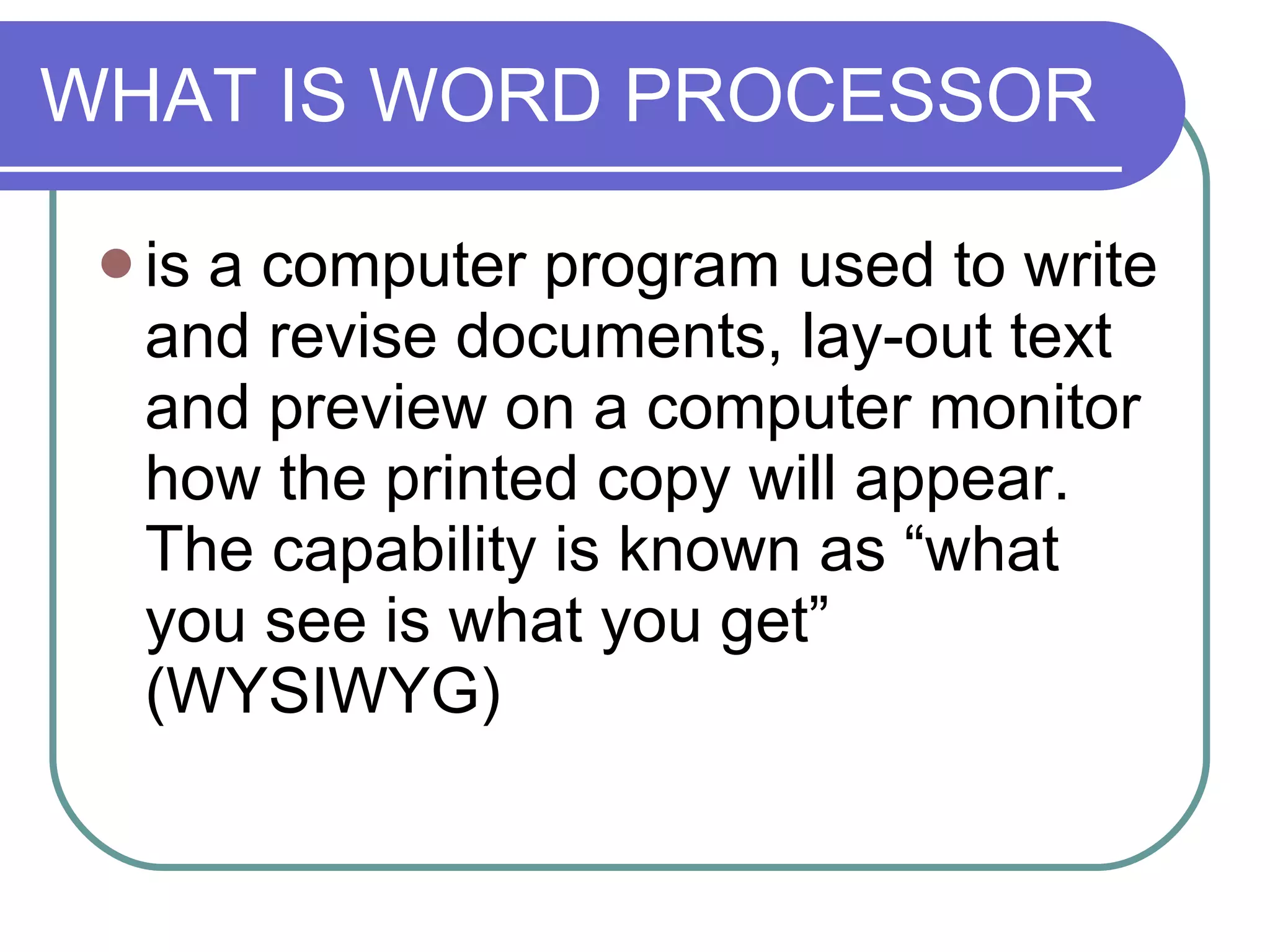Microsoft word | PPT