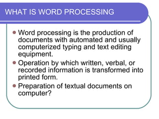 Microsoft word | PPT