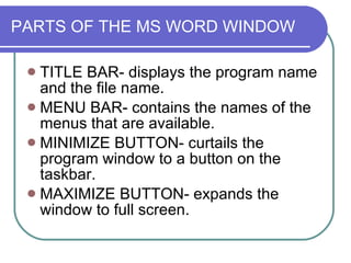 Microsoft word | PPT