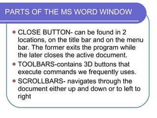 Microsoft word | PPT