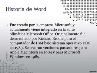 Microsoft word | PPTX