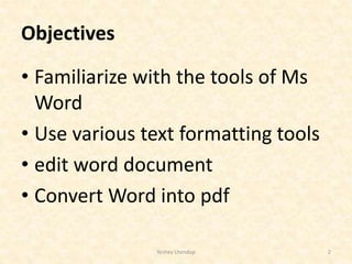 Microsoft word - editing and formatting a question paper document | PPTX