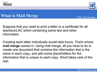 Microsoft word | PPT