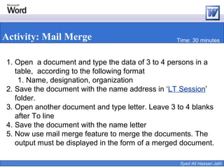 Microsoft word | PPT