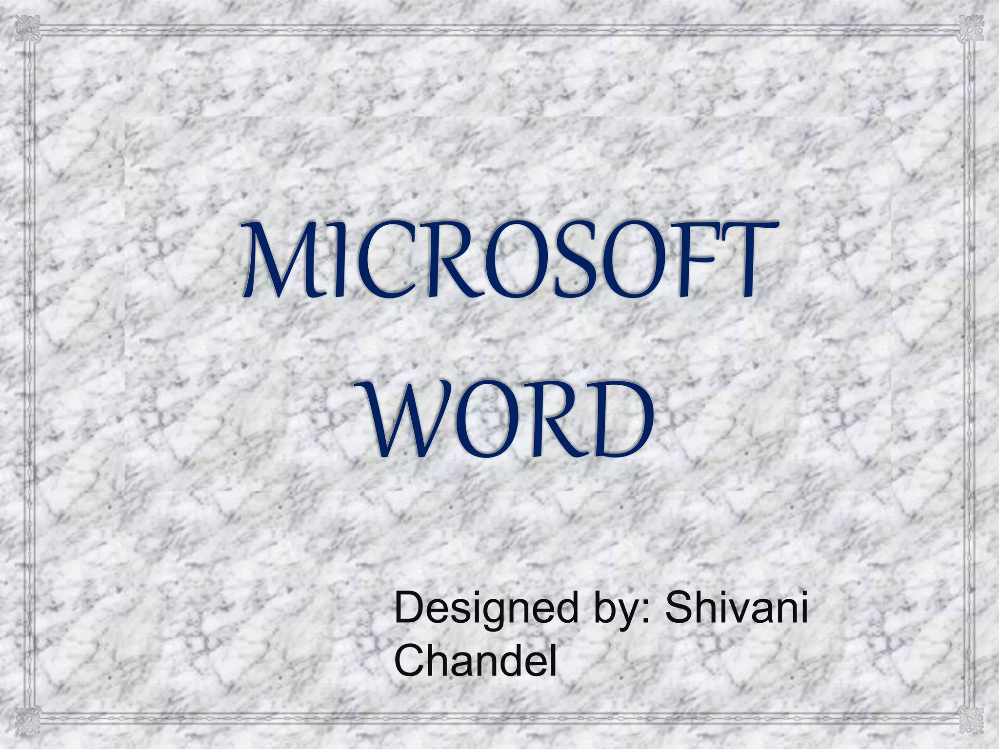 Microsoft word | PPTX | Operating Systems | Computer Software and ...