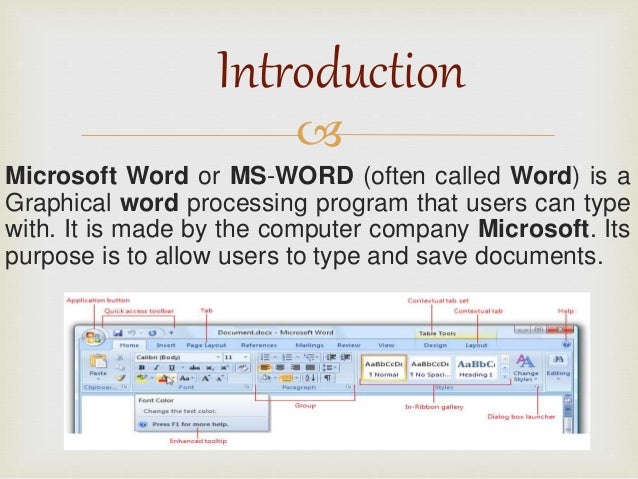 Microsoft word