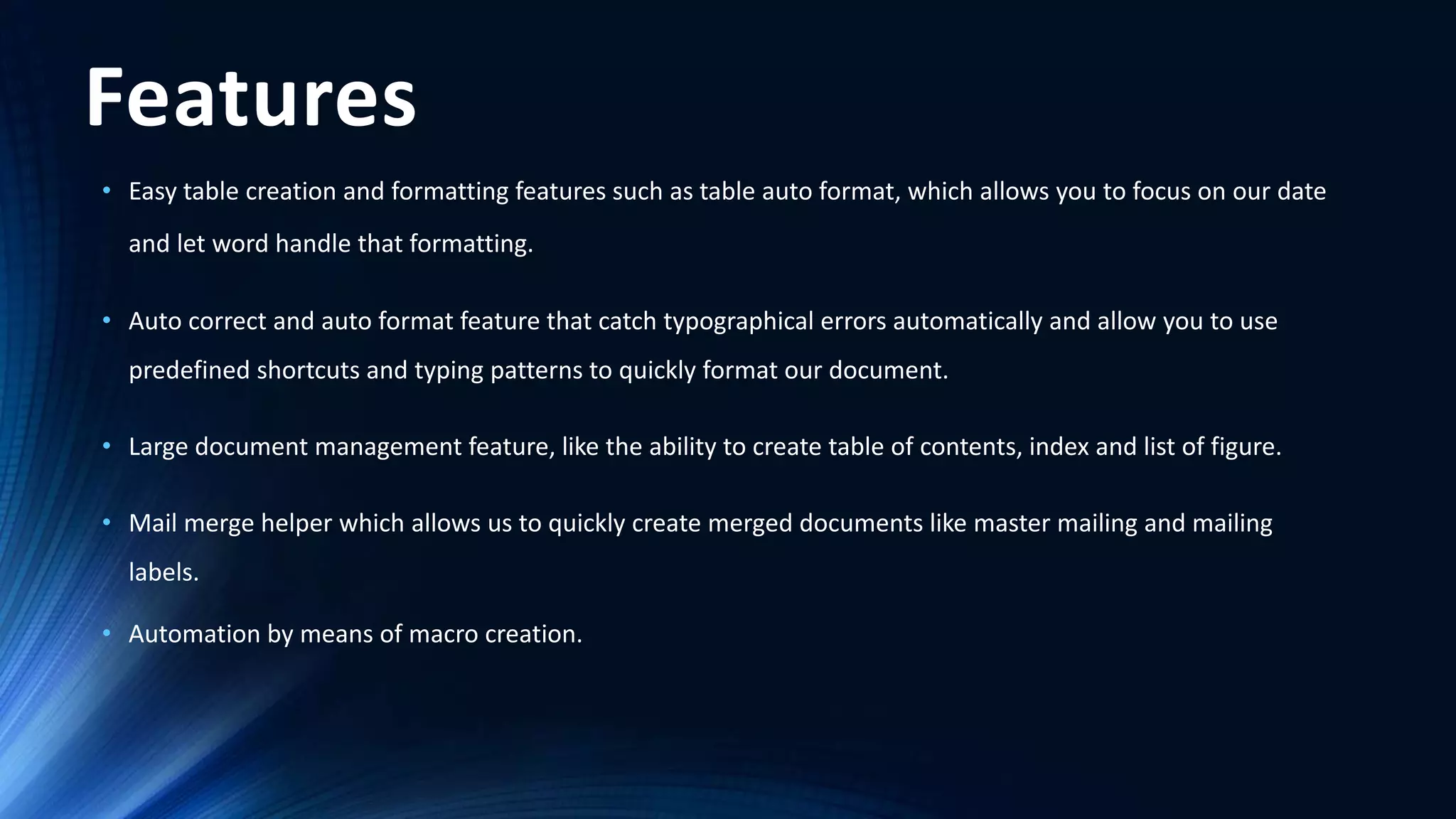 Microsoft word | PPTX