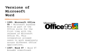 Microsoft Word.pptx | Desktop Publishing | Computer Software and ...