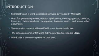 Microsoft Word.pptx | Desktop Publishing | Computer Software and ...
