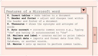TLE - INFORMATION and COMMUNICATION TECHNOLOGY Microsoft Word | PPTX
