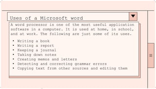 TLE - INFORMATION and COMMUNICATION TECHNOLOGY Microsoft Word | PPTX