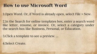 Microsoft Word Basic Parts and Function.pptx