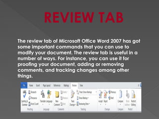 Comprehensive Guide to Microsoft Word Features and Interface | PPTX