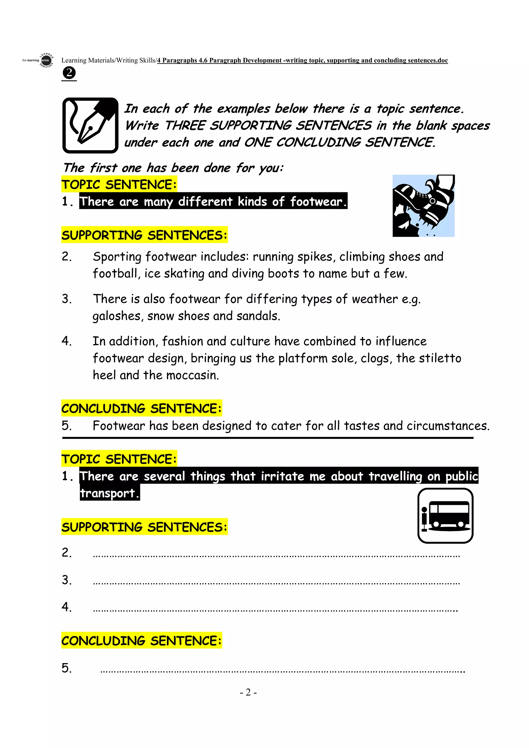 Microsoft word 4 paragraphs 4.6 paragraph development -writing topic ...