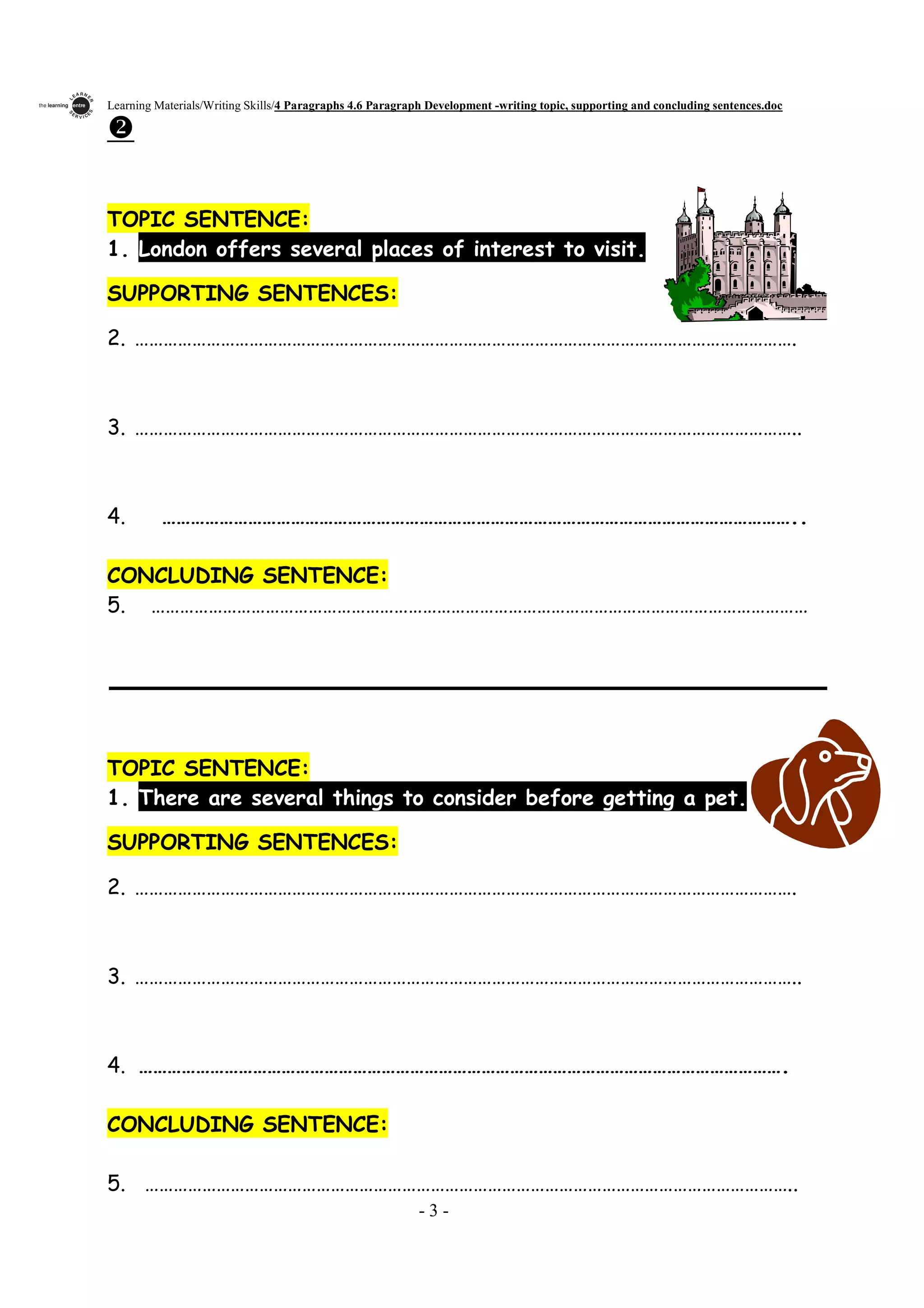 Microsoft word 4 paragraphs 4.6 paragraph development -writing topic ...