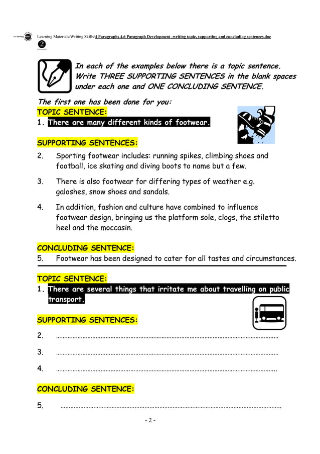 Microsoft word 4 paragraphs 4.6 paragraph development -writing topic ...