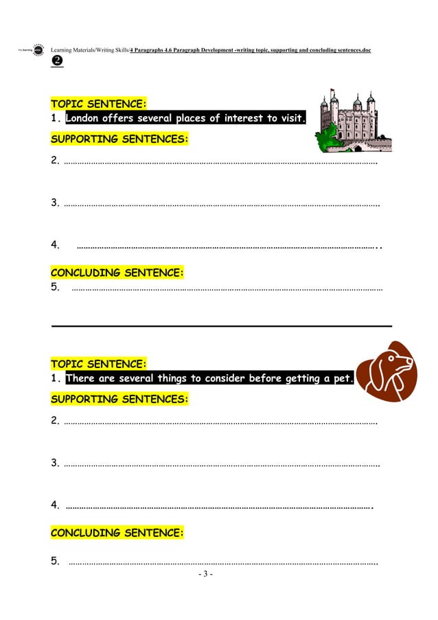 Microsoft word 4 paragraphs 4.6 paragraph development -writing topic ...