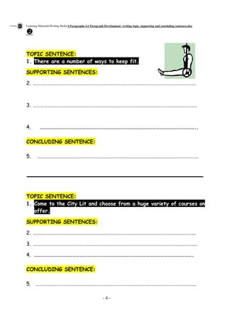 Microsoft word 4 paragraphs 4.6 paragraph development -writing topic ...