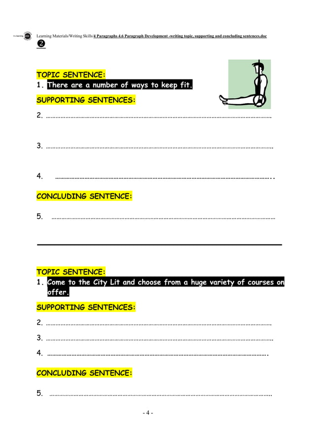 Microsoft word 4 paragraphs 4.6 paragraph development -writing topic ...