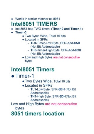 8051 timers--2 | PDF