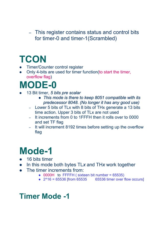 8051 timers--2 | PDF