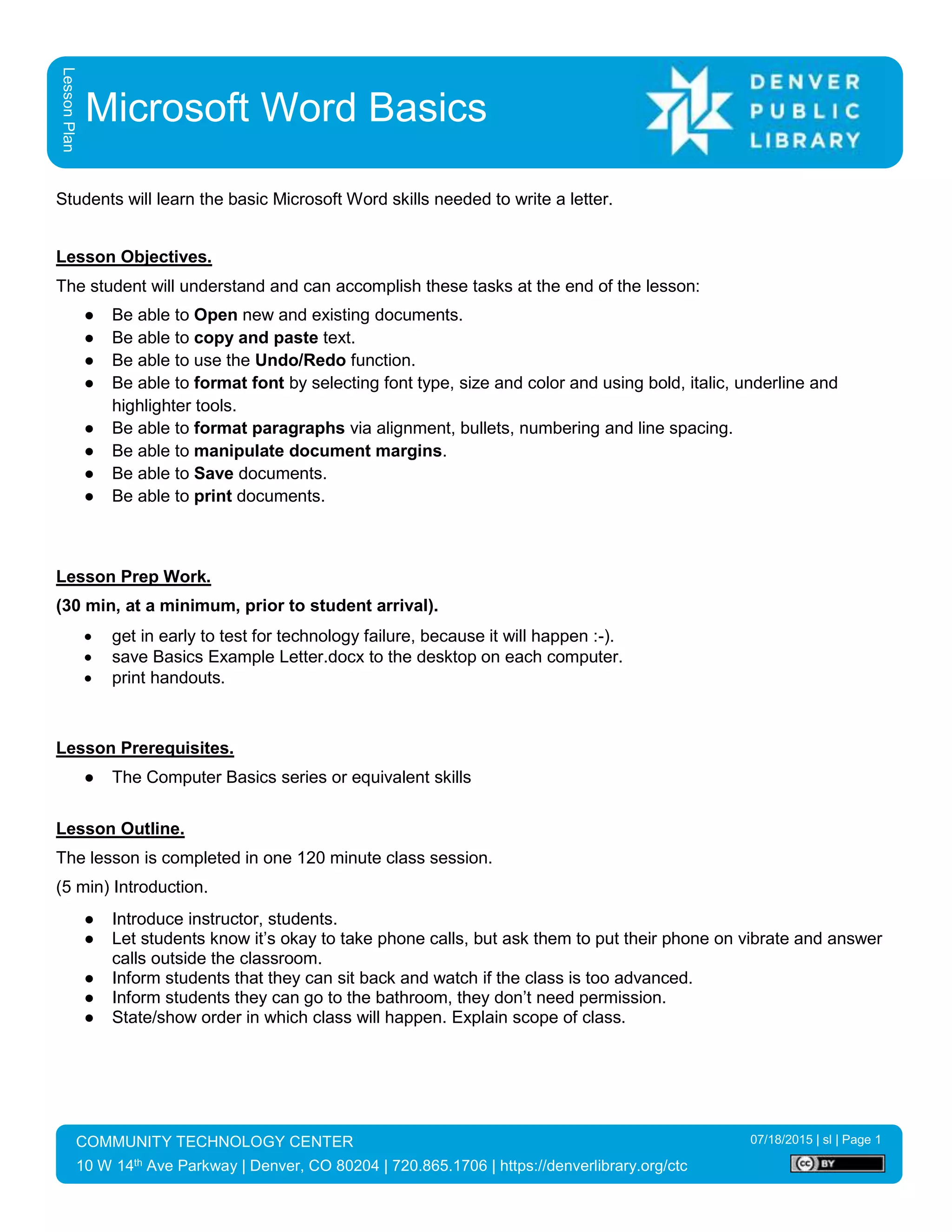 Microsoft Word - Basics Lesson Plan.docx