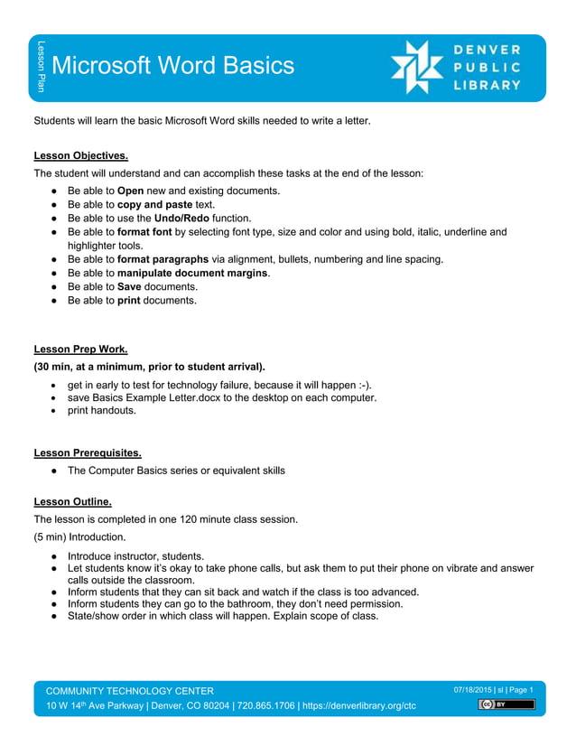 Microsoft Word - Basics Lesson Plan.docx