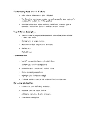 Microsoft word business plan | PDF