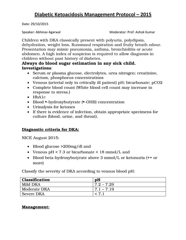 Diabetic Ketoacidosis | PDF