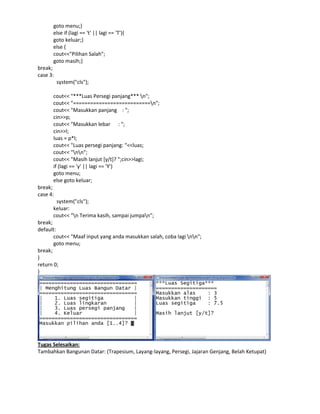Menghitung Luas Bangunan dengan C++ | PDF