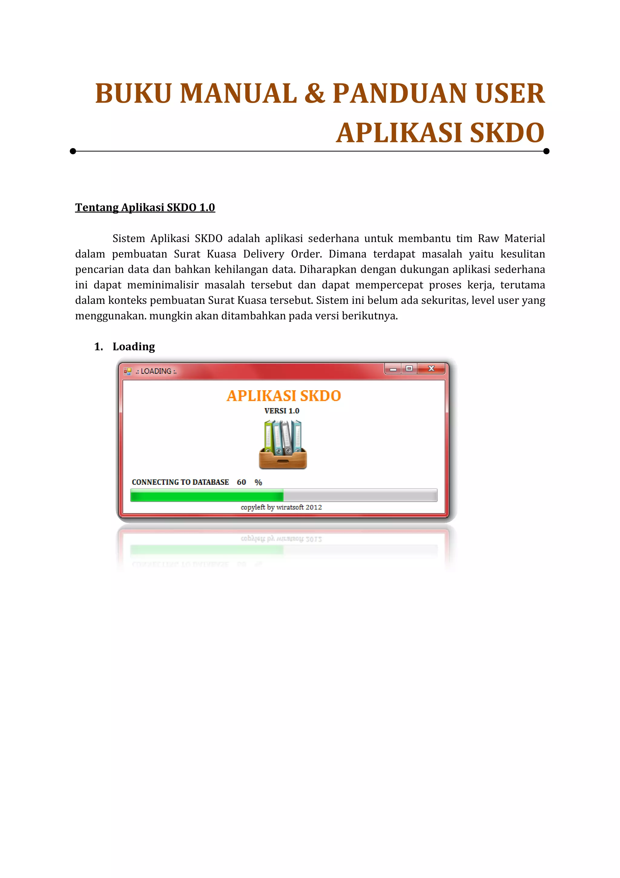 User Guide APLIKASI SKDO 1.0 | PDF