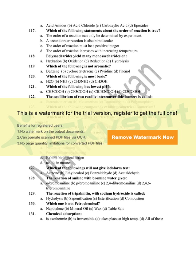 PPSC CHEMISTRY PAST PAPERS MCQS BY Malik XUFYAN | PDF