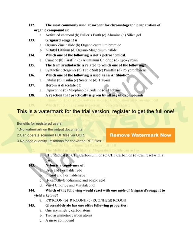 PPSC CHEMISTRY PAST PAPERS MCQS BY Malik XUFYAN | PDF
