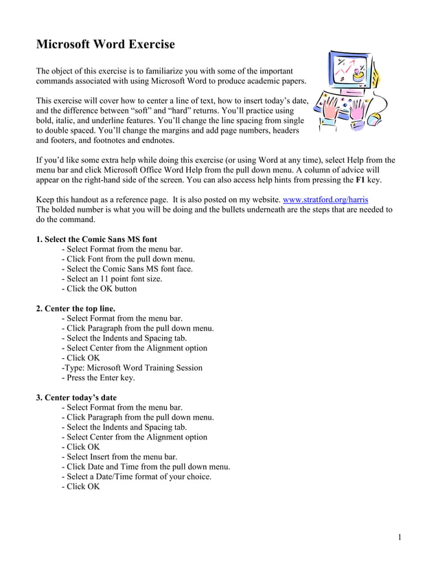 Microsoft word -_microsoft_word_exercise | PDF